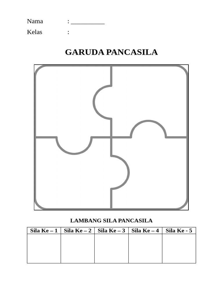 LKPD Puzzle Garuda | PDF