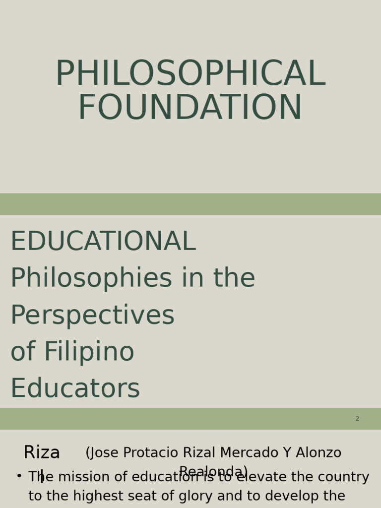 Philosophical Foundation | PDF | Knowledge | Science & Mathematics