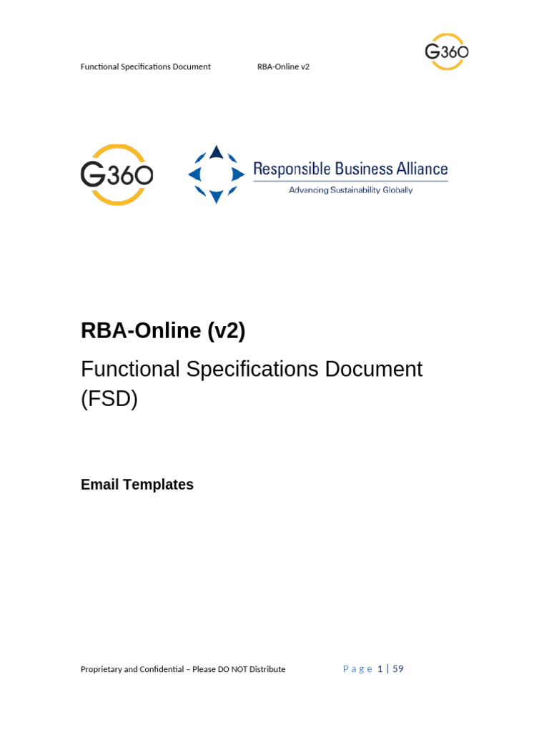 RBA-Online Email Templates | PDF