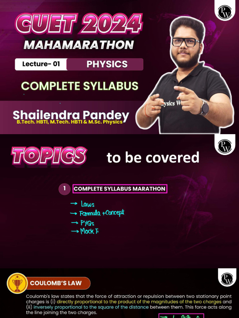 Cuet Mahamarathon Physics-compressed | PDF