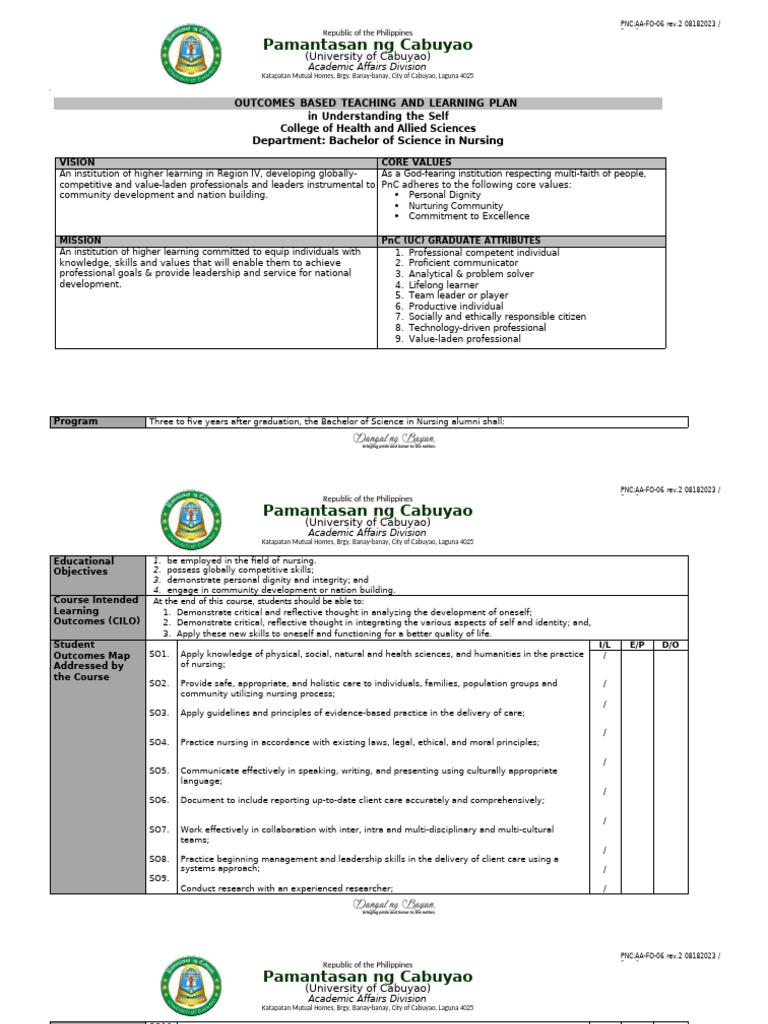 Psy100 Approved Obtlp | PDF