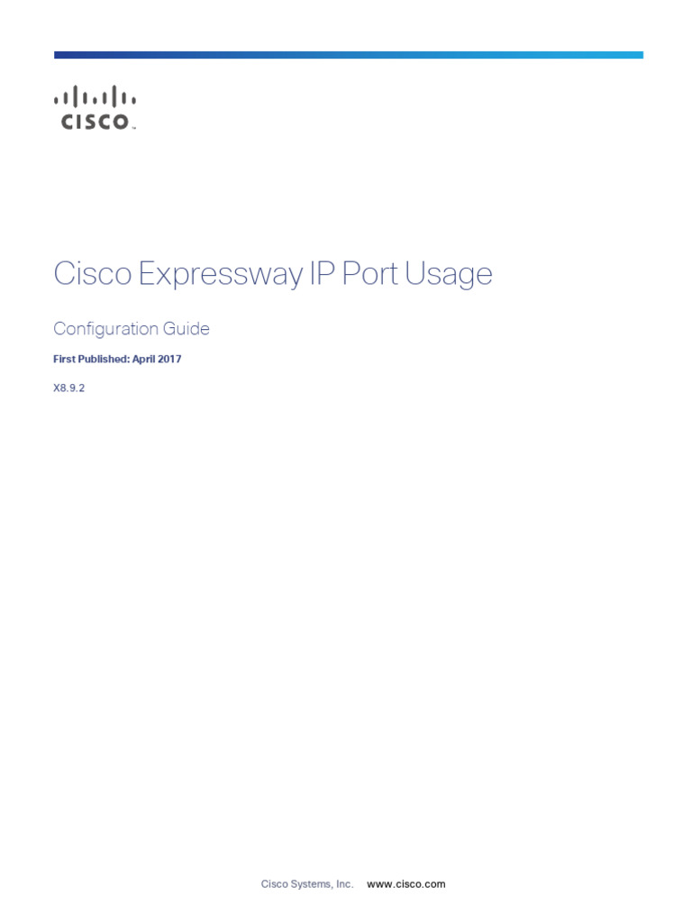 Expressway Port Usage For Firewall Traversal Deployment Guide X8.9.2 | PDF