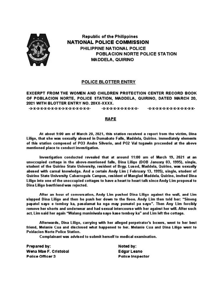 Police Blotter | PDF