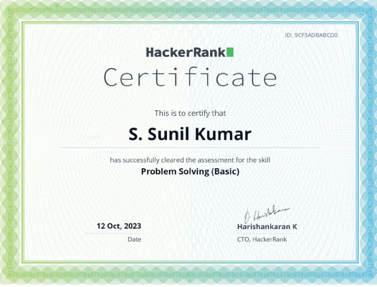 Problem - Solving - Basic Certificate | PDF