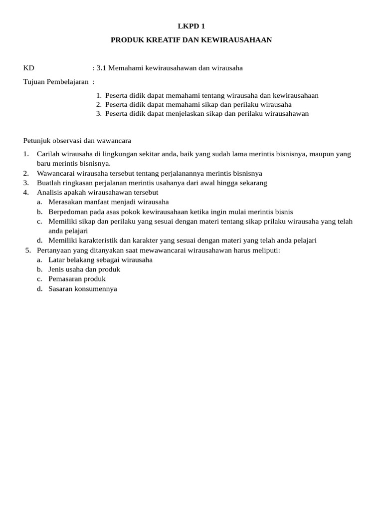 Lkpd 1 Pkk Pdf