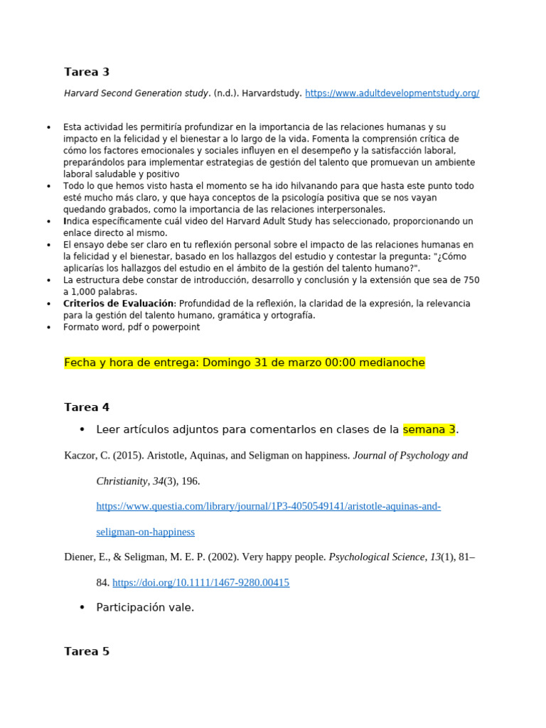 Tarea 3, 4 y 5 | PDF