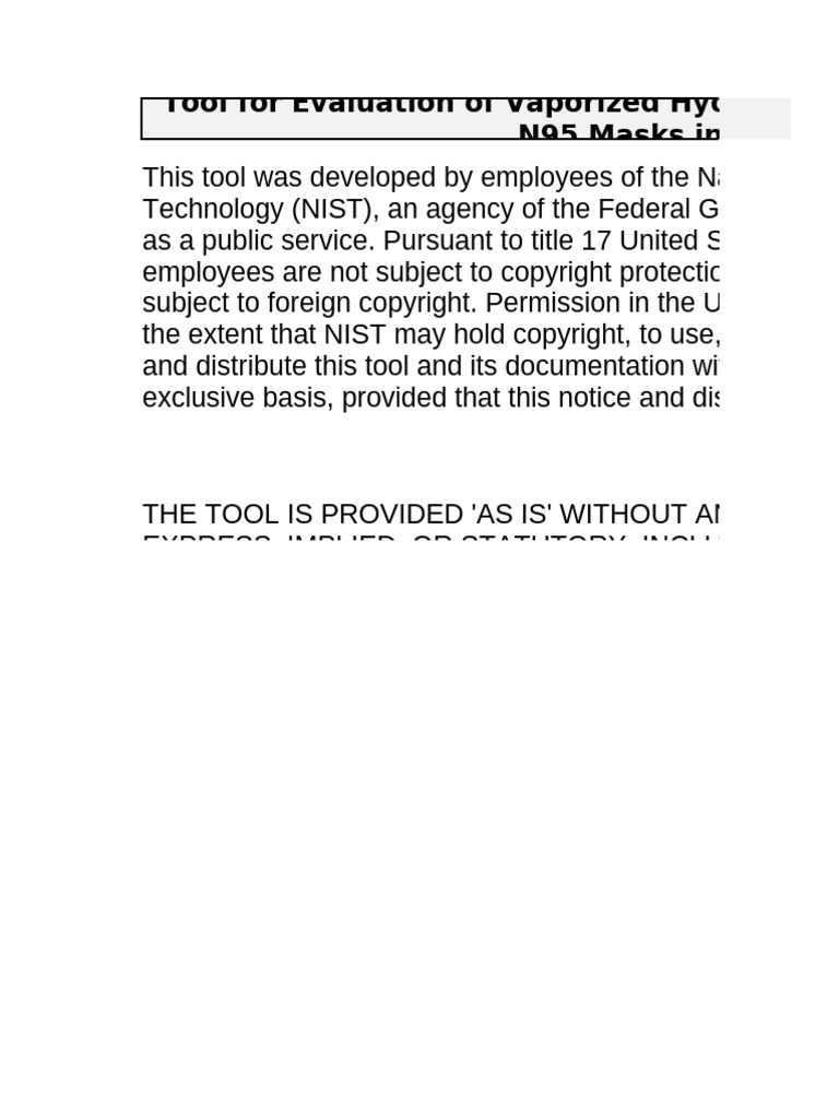 VHP Mask Disinfection Tool V7b | PDF