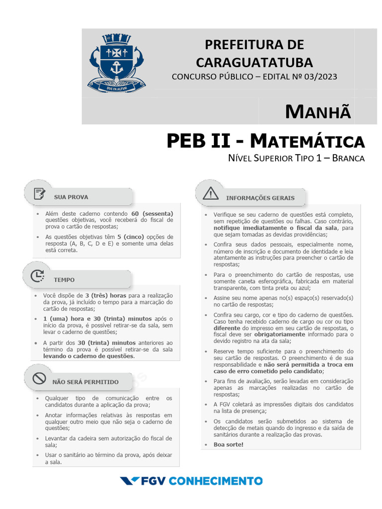 Peb II Matematica | PDF