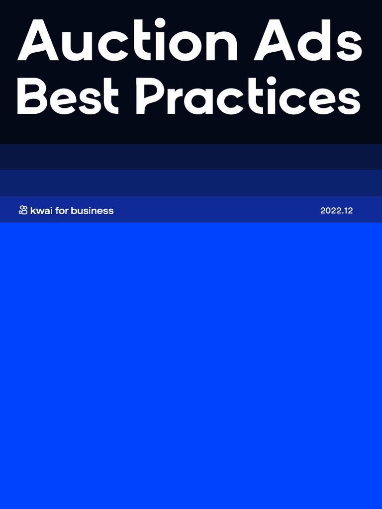 Auction Ads Best Practices | PDF