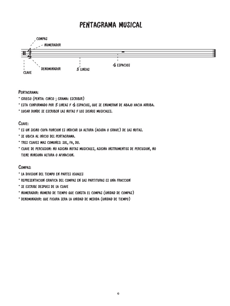 Pentagrama Musical - SCORE | PDF