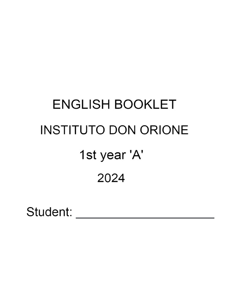 Booklet 1st Year 2024 Ido | PDF