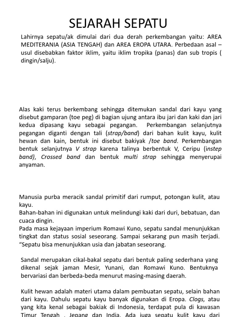 Sejarah Sepatu | PDF