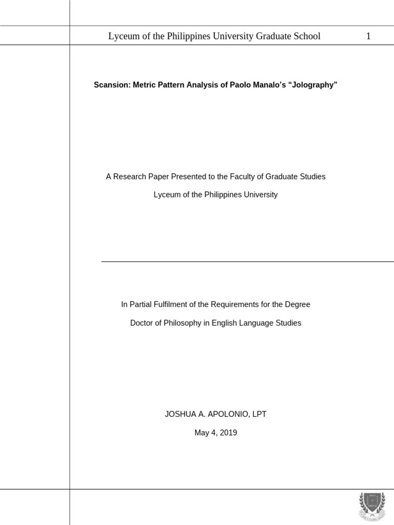 Scansion RESEARCH | PDF