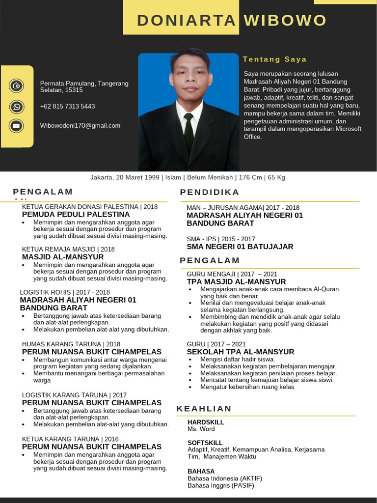 CV Doniarta Wibowo | PDF
