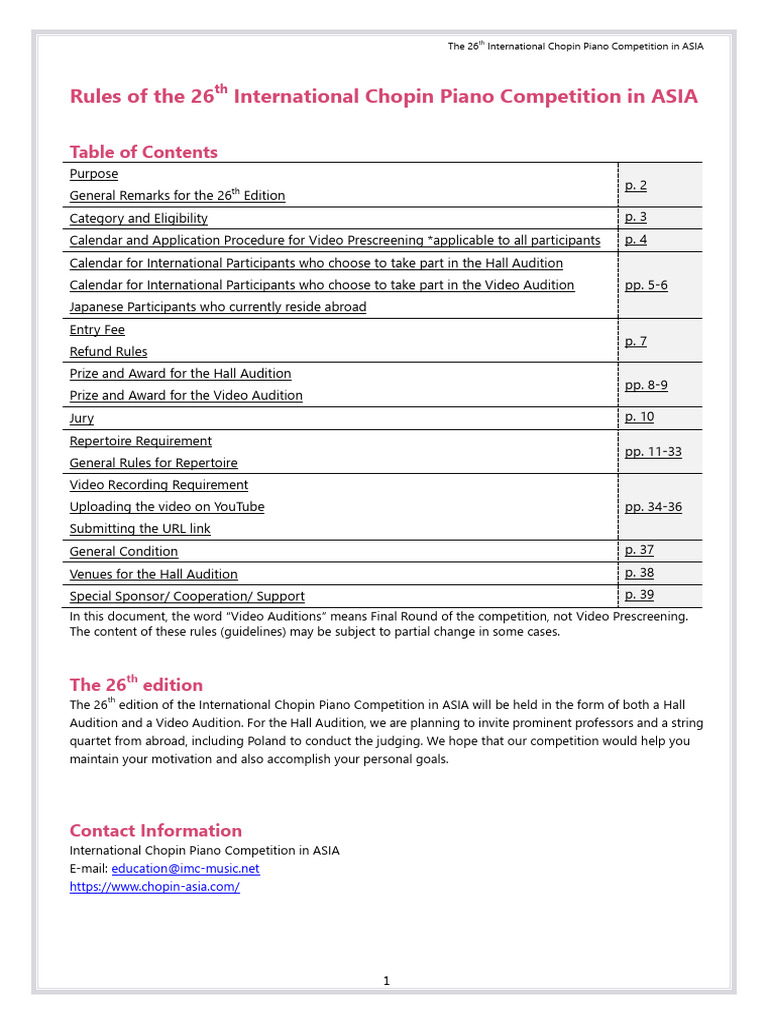 26th English Rules | PDF