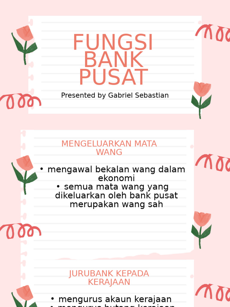 Fungsi Bank Pusat Ekonomi SEM2 | PDF