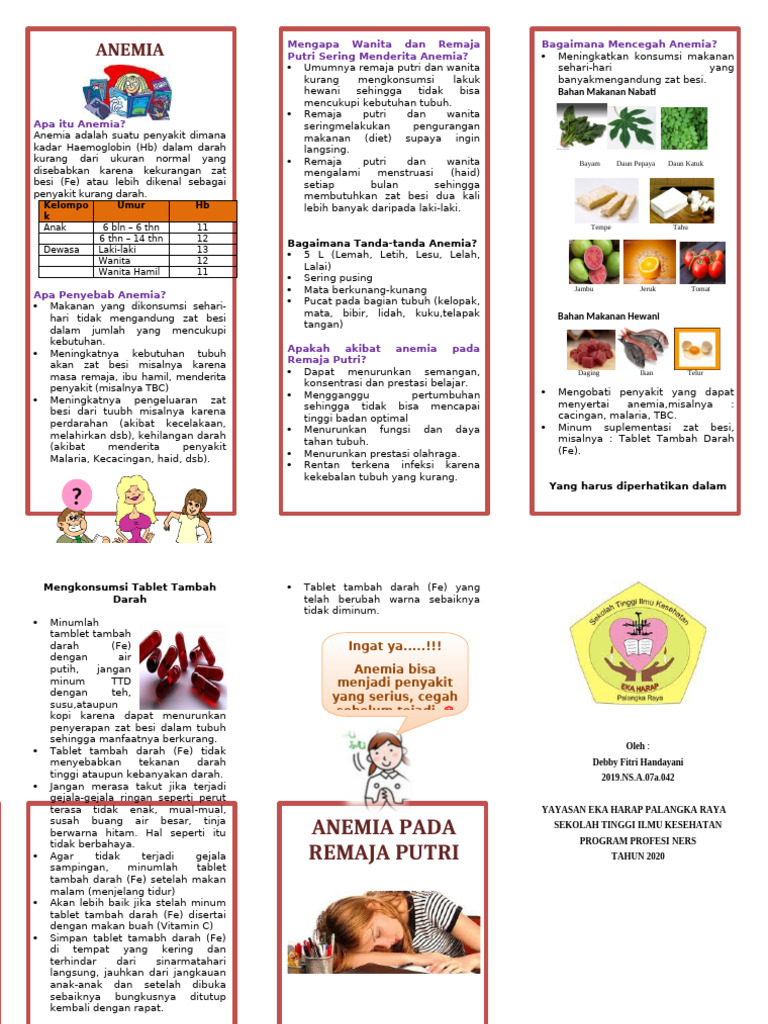 Leaflet Anemia Remaja-1 | PDF