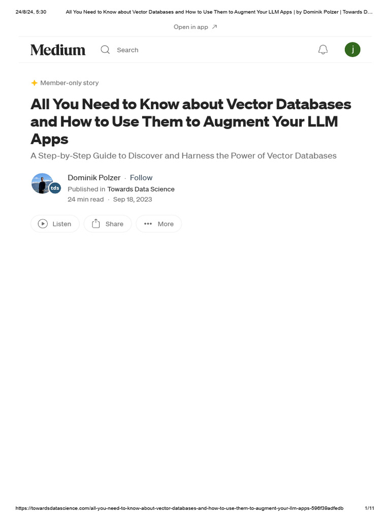 All You Need To Know About Vector Databases and How To Use Them To ...