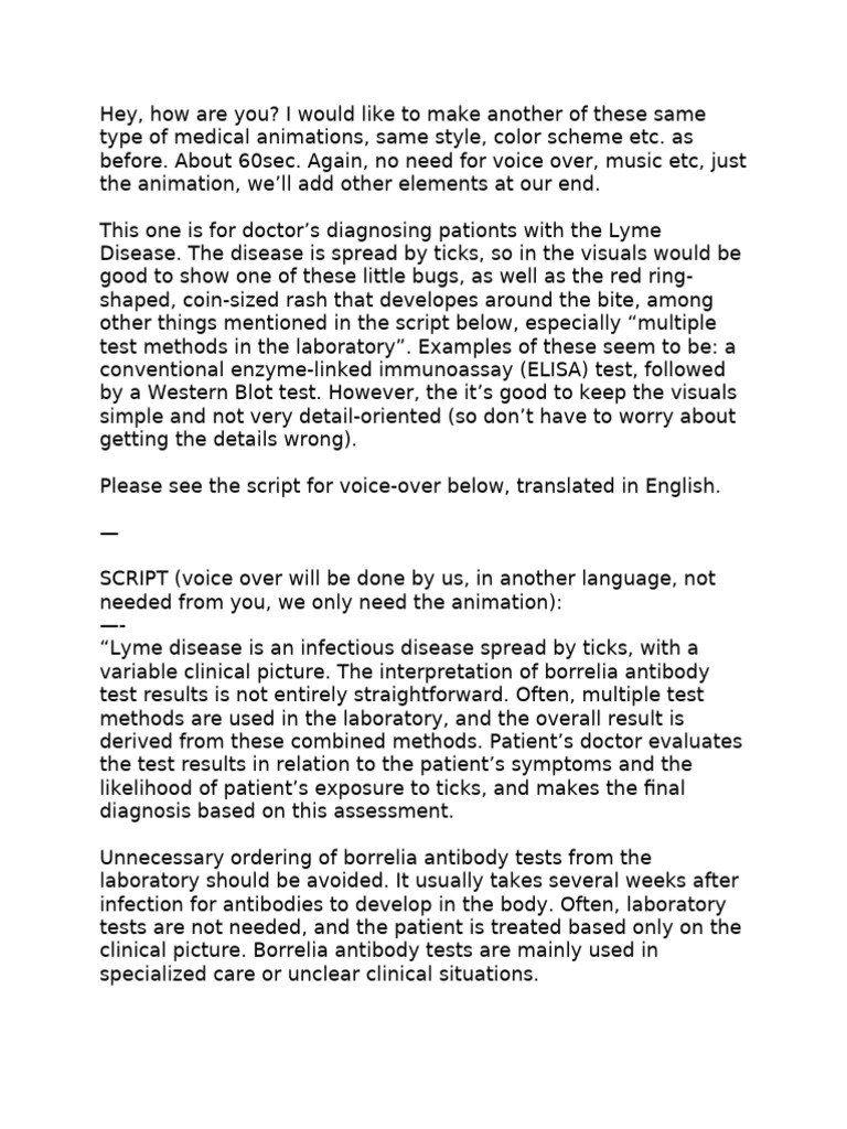 Script - Lyme Disease | PDF