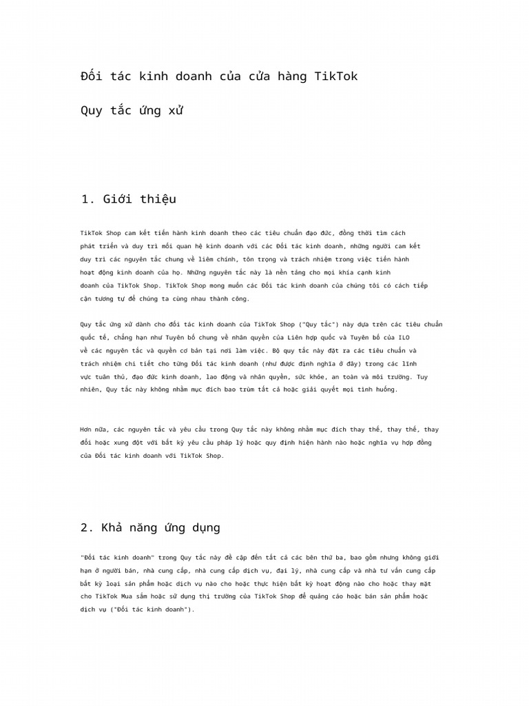 Tts Business Partner Code of Conduct Self Service en | PDF