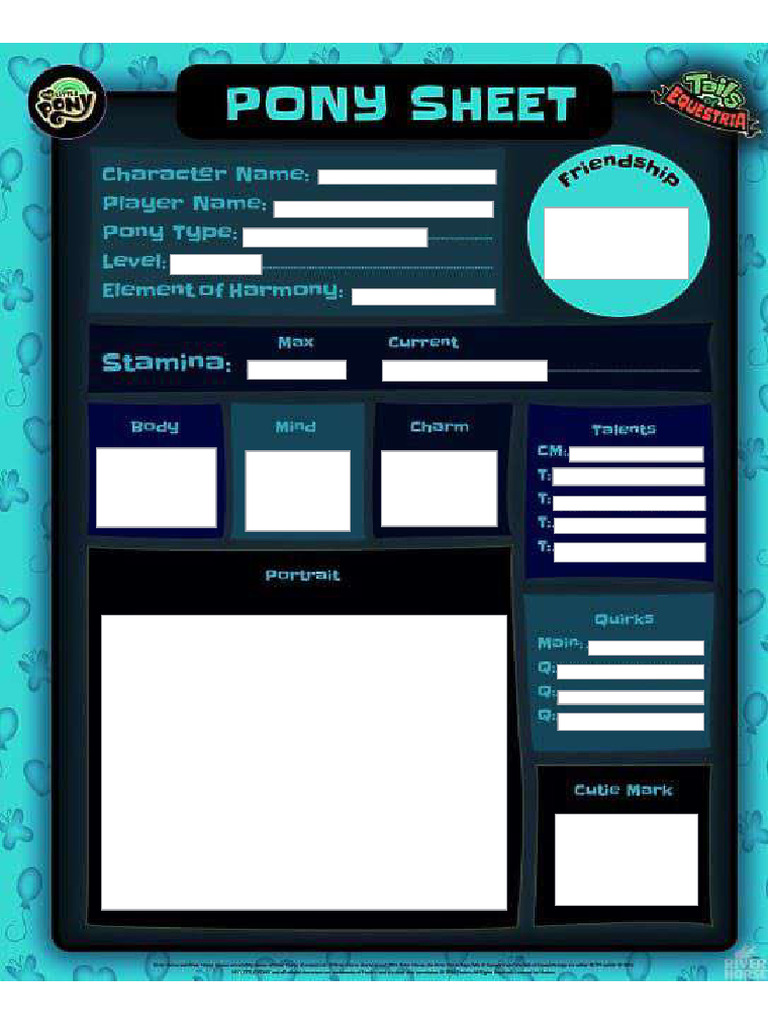 Ficha Azul e Preta mlp-1 | PDF