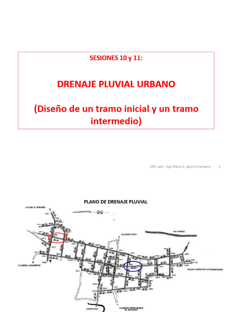 Sesión 10 y 11 - Drenaje Pluvial Urbano (C) | PDF | Ciencia y matemáticas