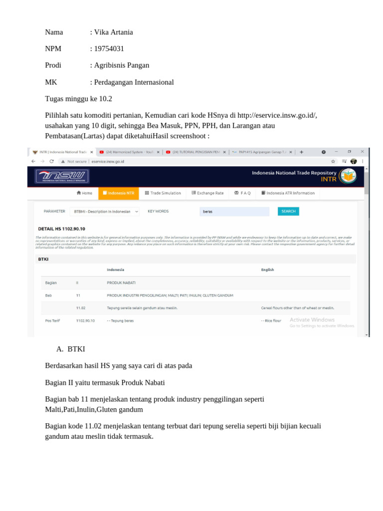 Vika Artania 19754031 Perdagangan Internasional Minggu Pert 10.2 | PDF