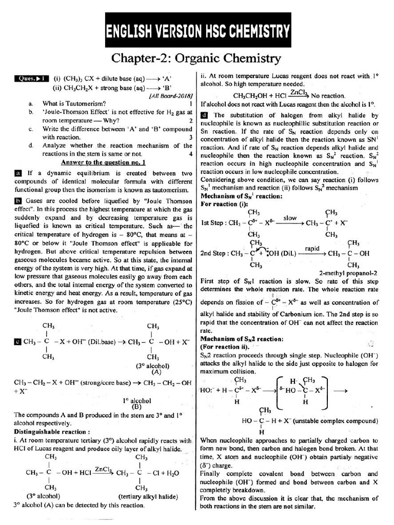 HSC Ev Chemistry 2nd Paper 2nd Chapter Note | PDF