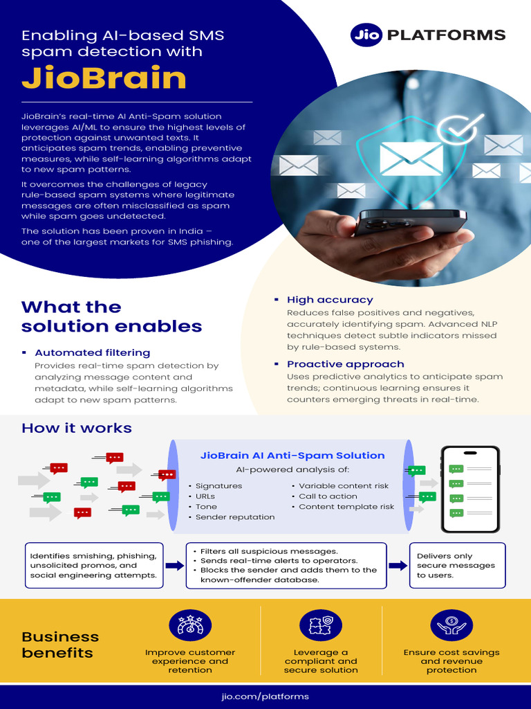 Enabling AI-based SMS Spam Detection With JioBrain-1 | PDF