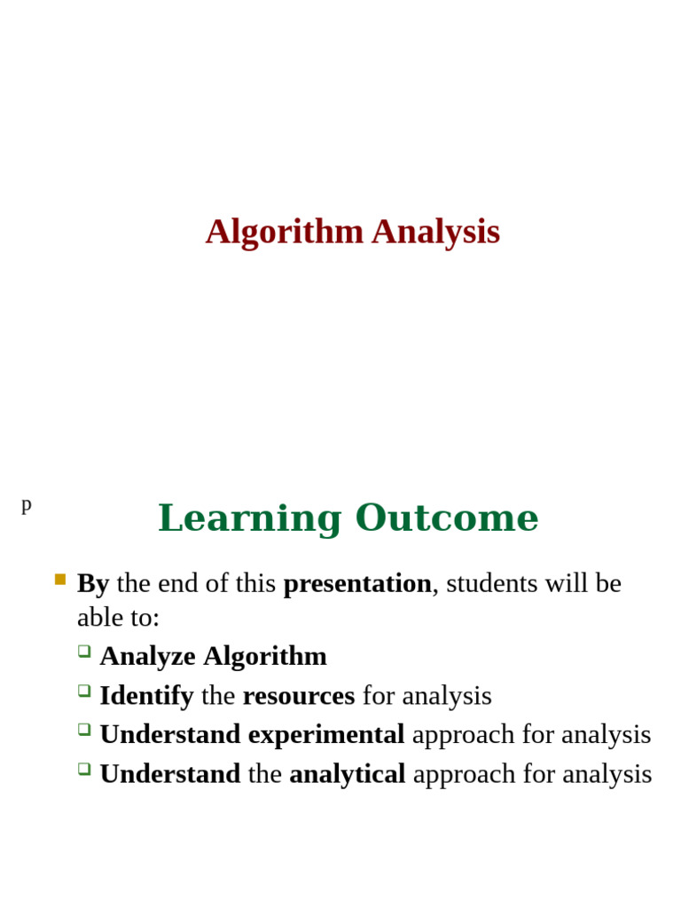 Week 2 - Algorithm Analysis - 1 | PDF
