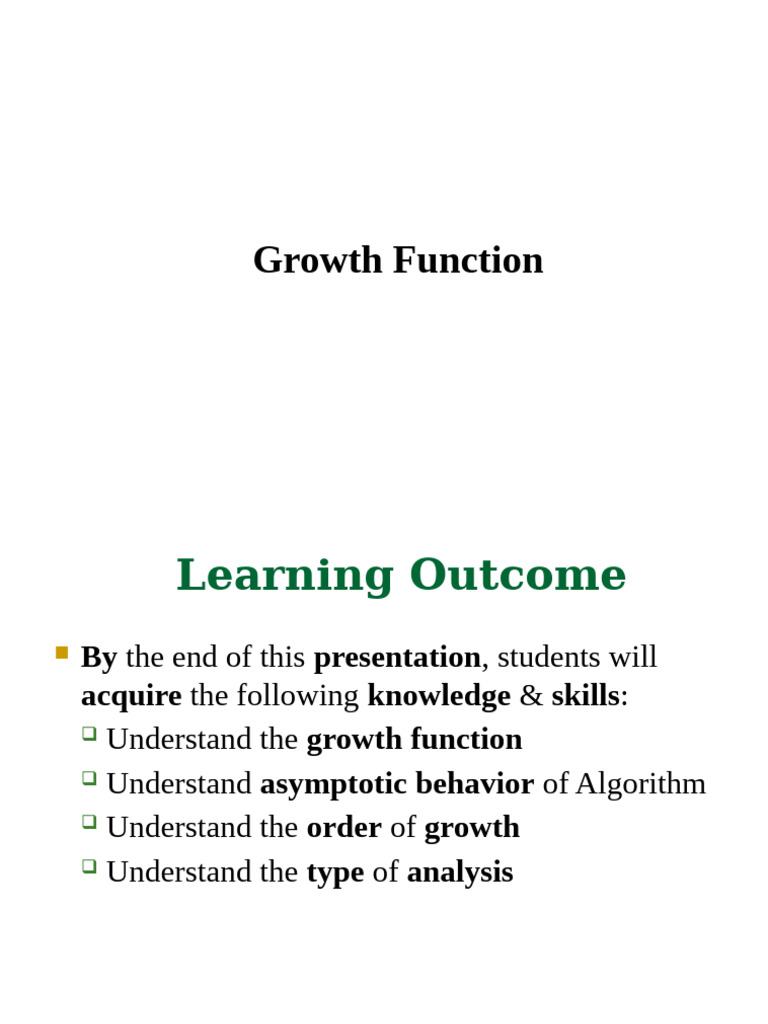 Week 5 - Order of Growth | PDF