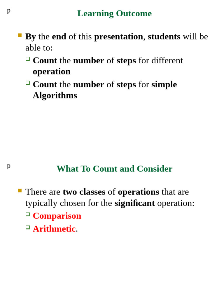 Week 3 - Algorithm Analysis - 2 | PDF Week 3 - Algorithm Analysis - 2 | PDF