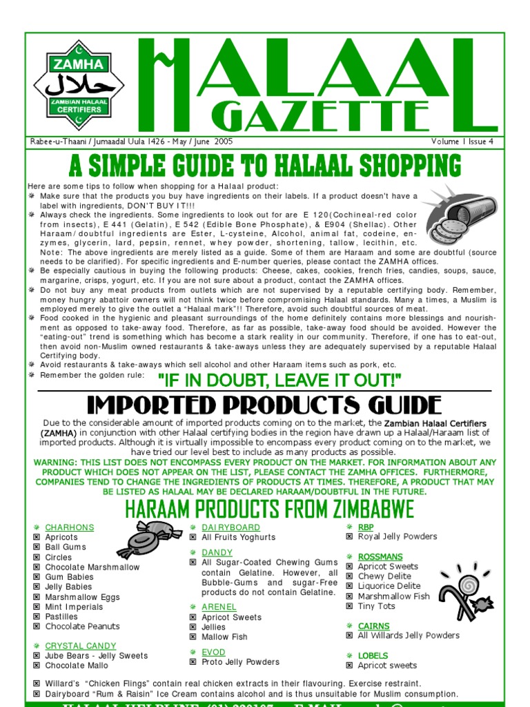 Halaal Gazette Vol 1 Issue 4 | PDF | Candy | Marshmallow