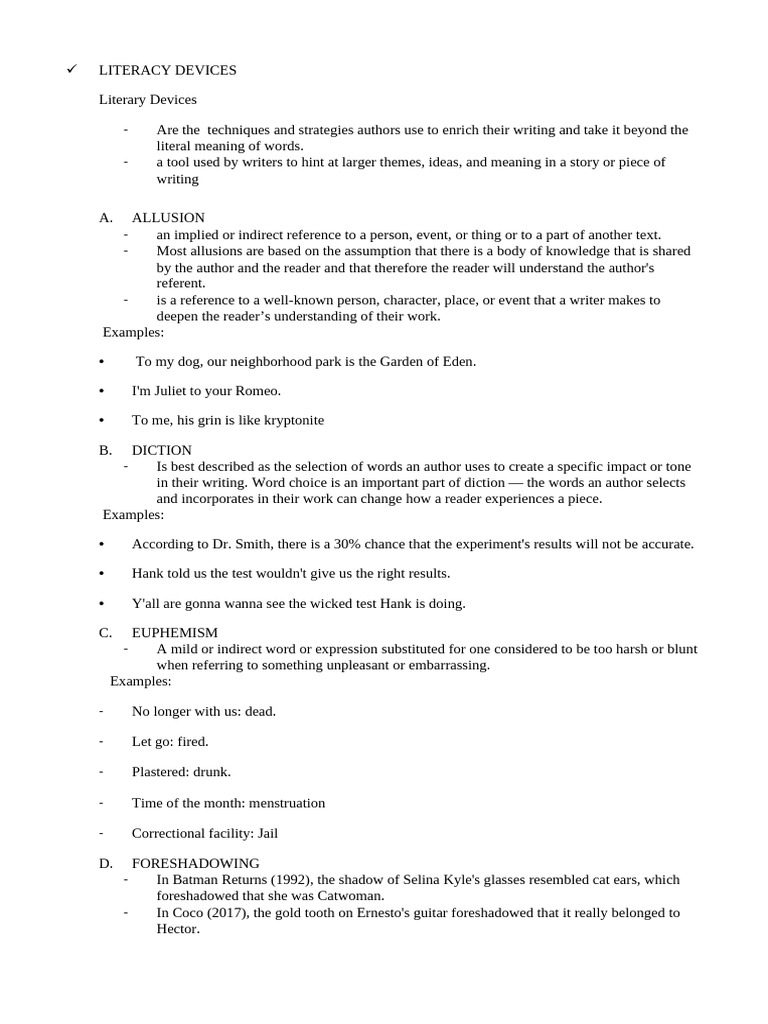 Literacy Devices | PDF