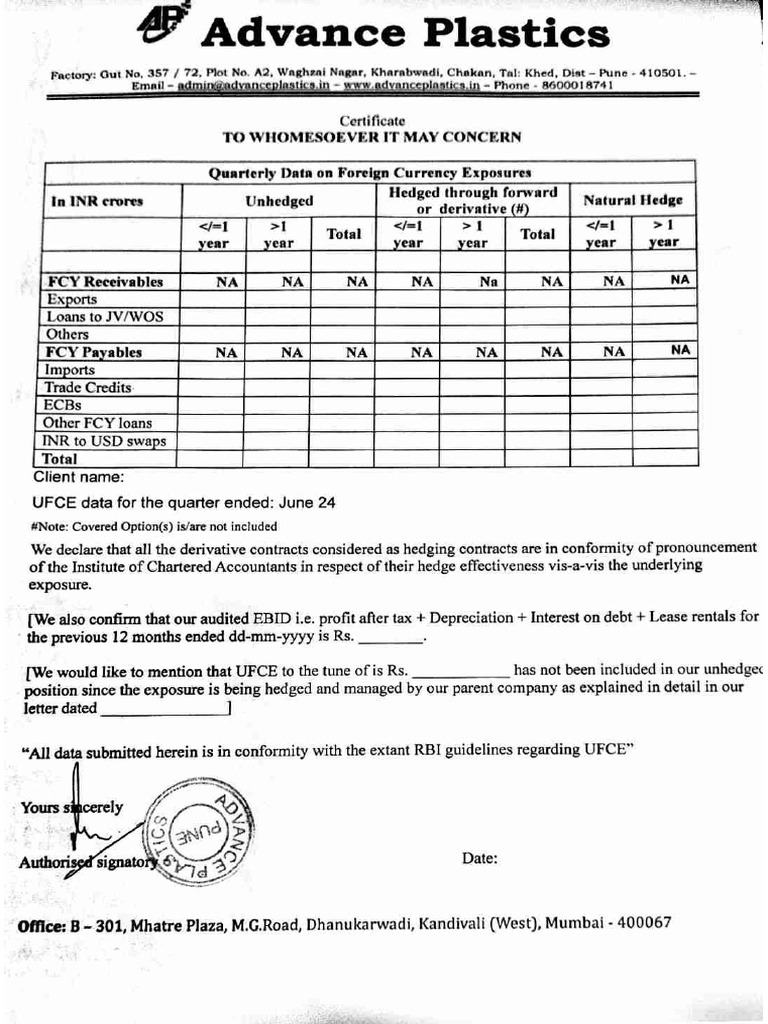 UFCE Advance Plastics | PDF