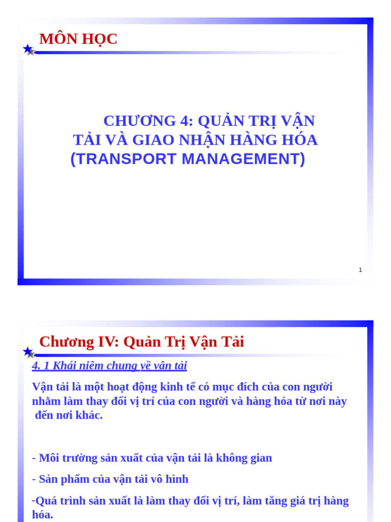 Quan Tri Van Tai - C4 | PDF