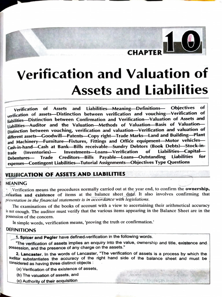 Auditing CH 10 | PDF