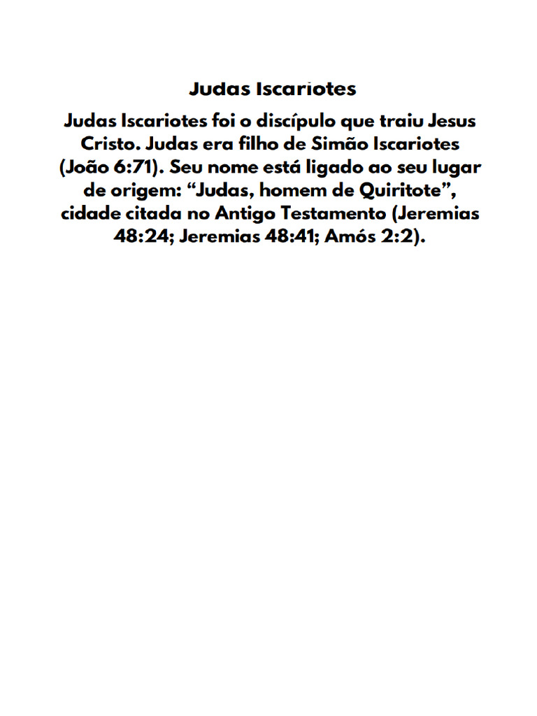 DISCÍPULO DE JESUS Judas | PDF