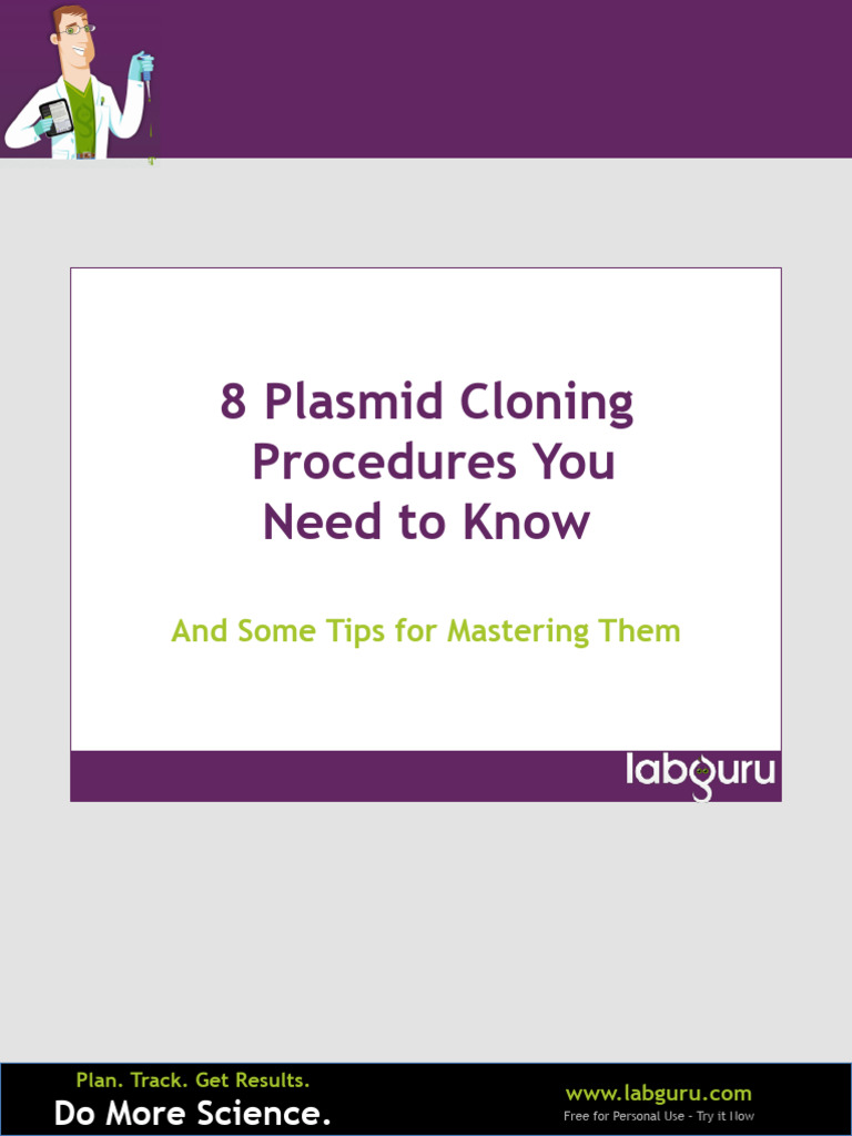 8 Plasmid Cloning Procedures You Need To Know-Labguru | PDF | Molecular ...