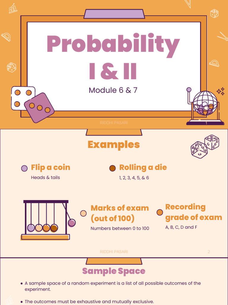 06 & 07 - Probability I & II Final | PDF | Probability | Measure Theory