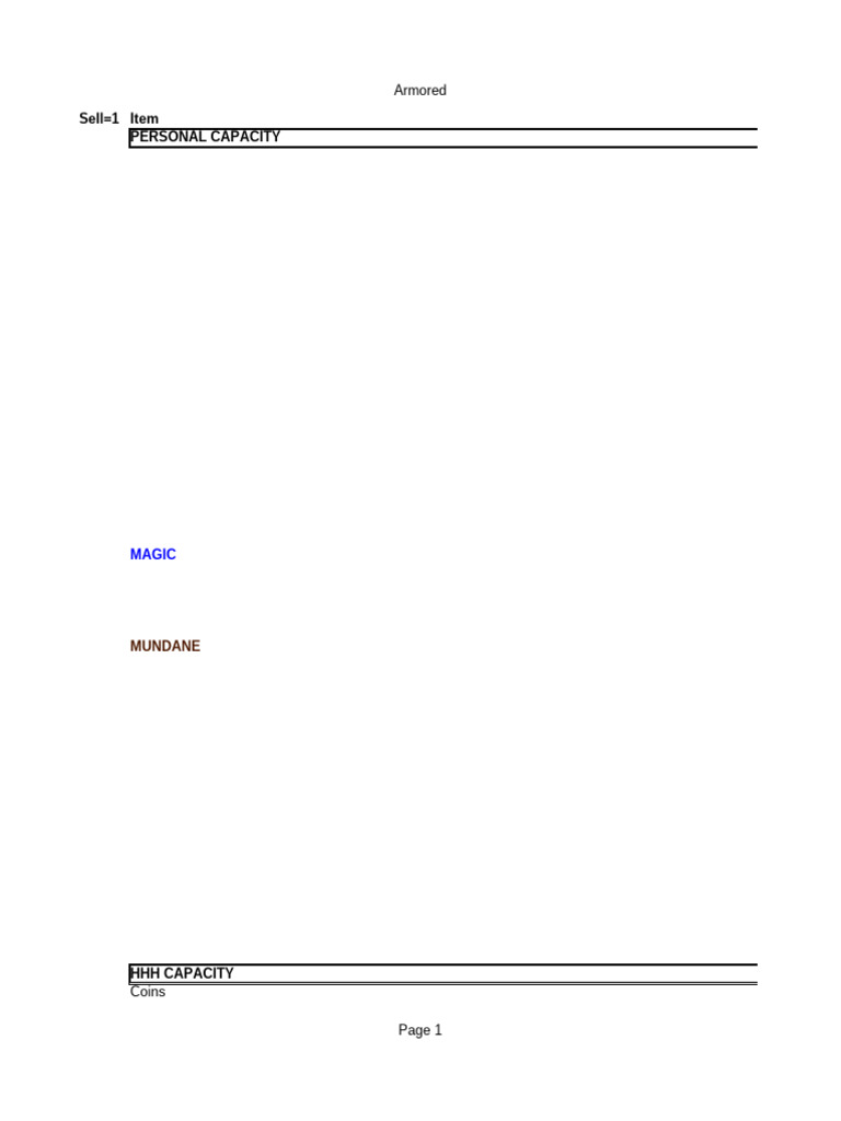 BLANK Inventory | PDF