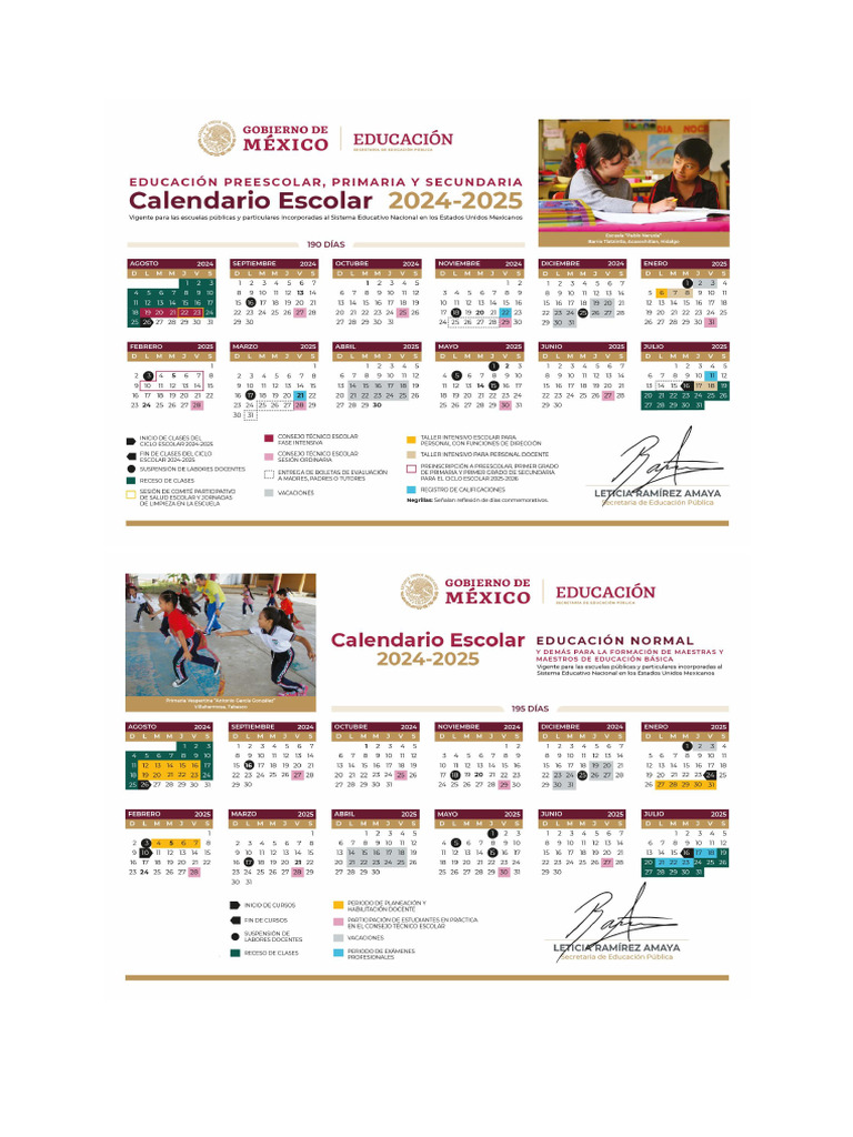 Sep Oficial Calendario Escolar 2024-2025 | PDF