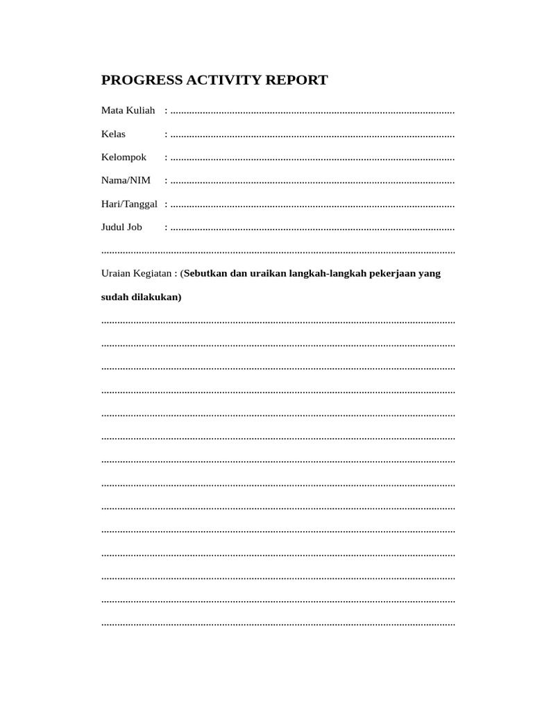 Form Activity Report | PDF