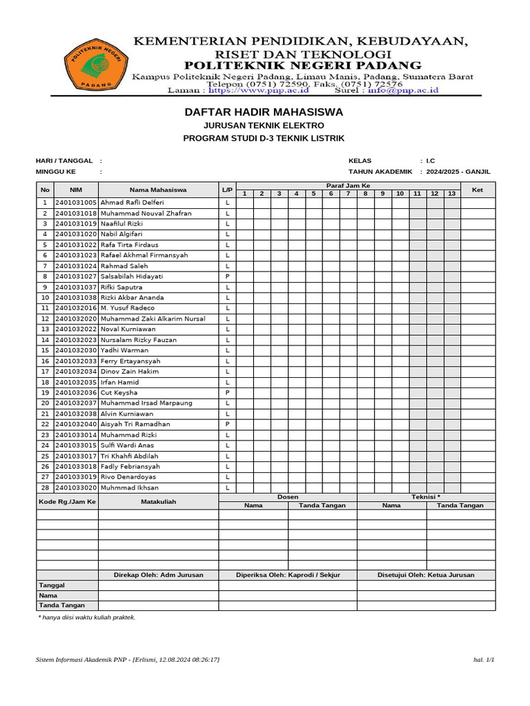 Absen IC D3 EL | PDF