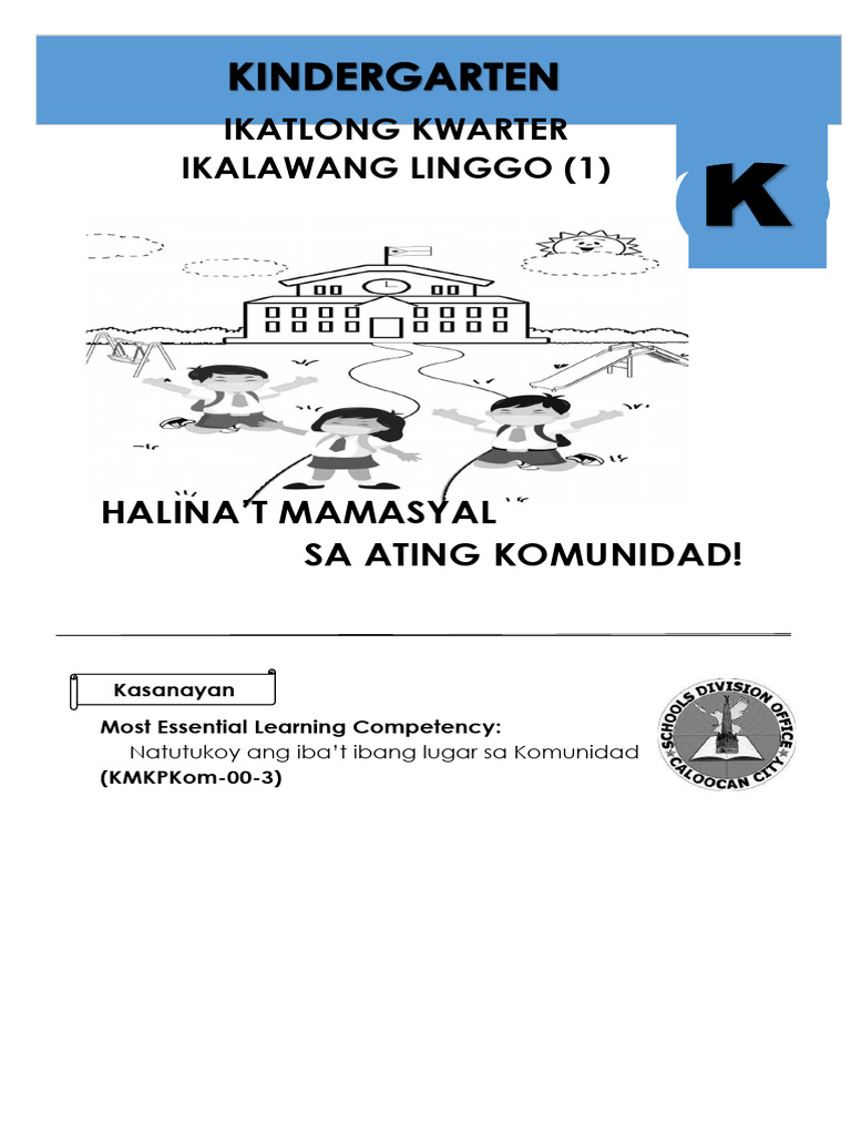 Kinder Q3 Week 2.1 | PDF | Wellness | Science & Mathematics