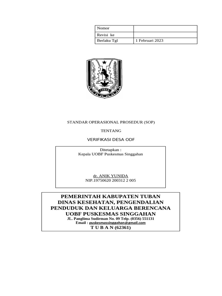 4-Kl-Sop Verifikasi Odf | PDF