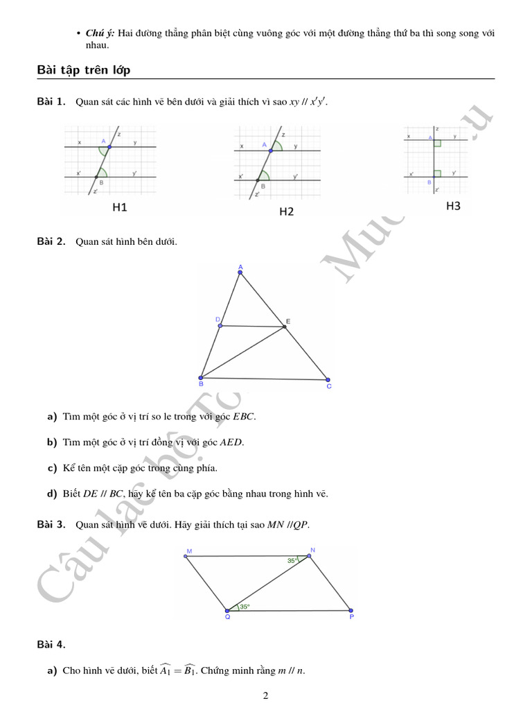 BT Thêm Hai Đường Thẳng Song Song | PDF