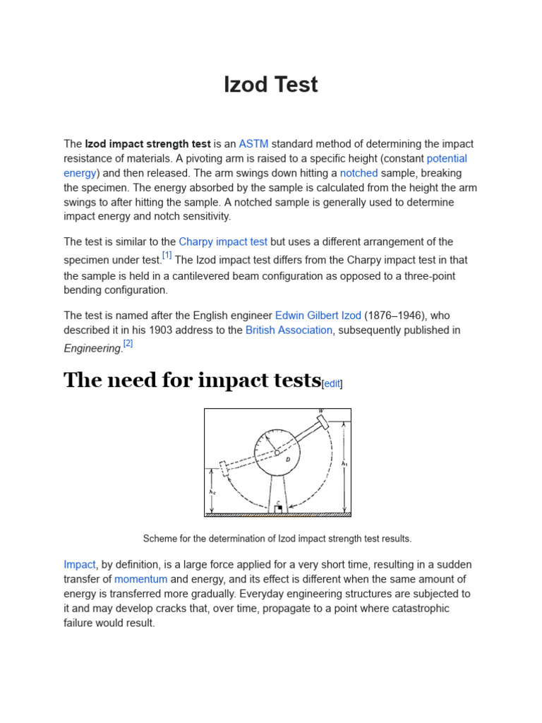 Izod Test | PDF
