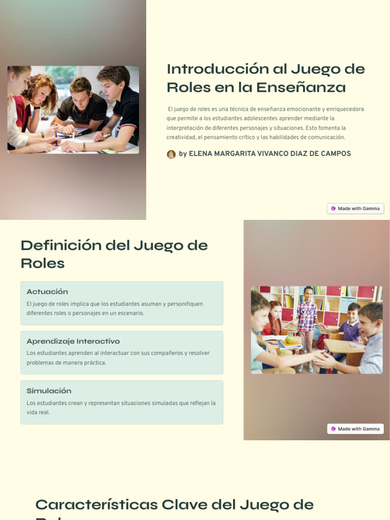 Juego de Roles en Educación Adolescente | PDF | Juego de rol | Aprendizaje