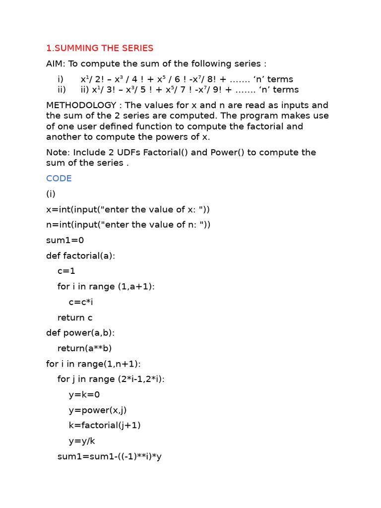 Python Codes 1-7 | PDF